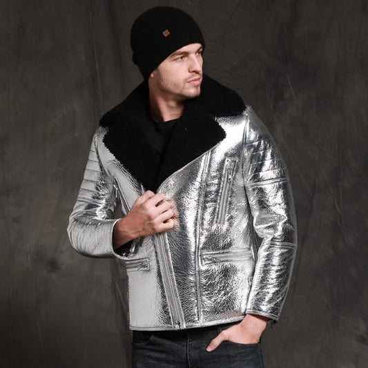 Men's Leather Shearling Coat – Hides and Cult
